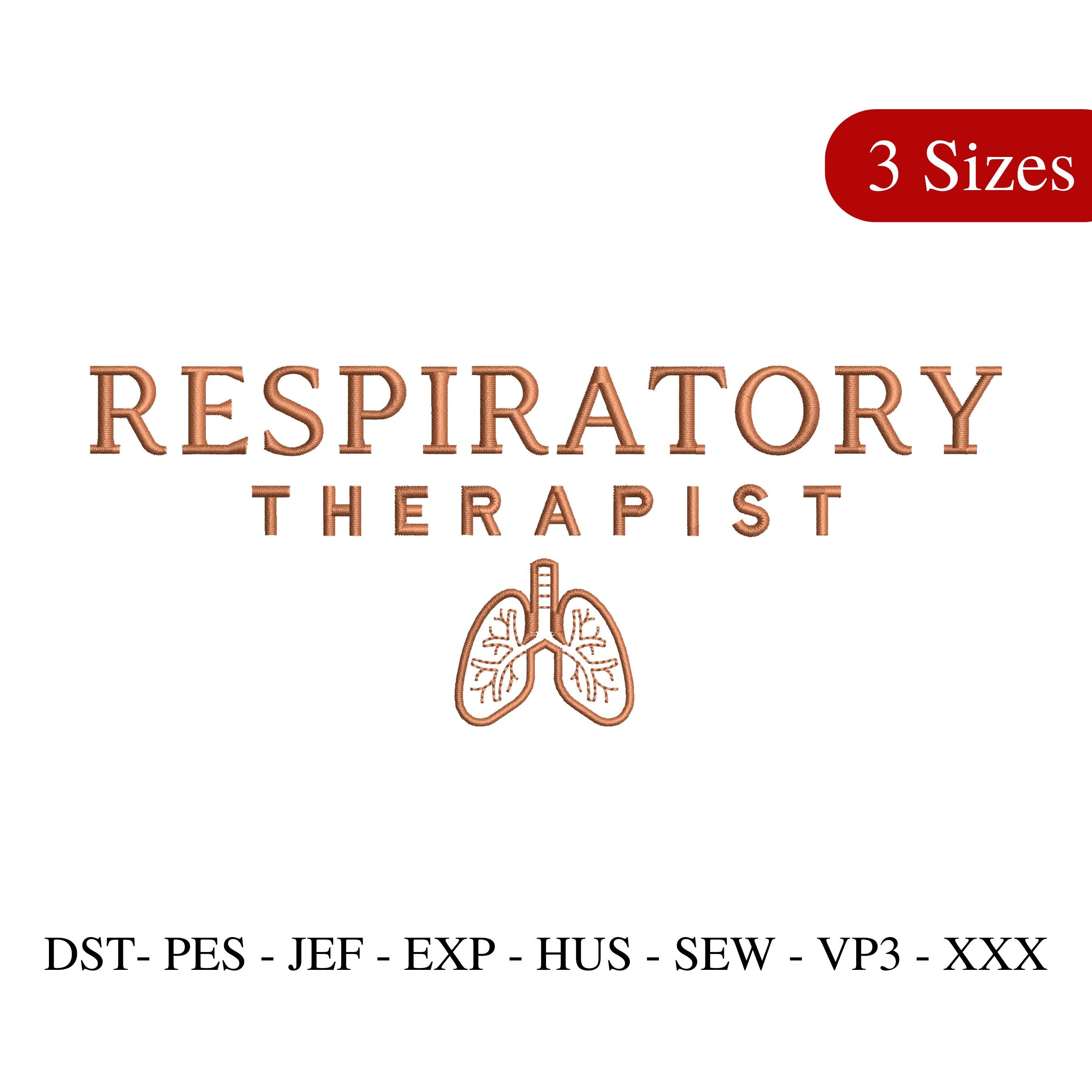 Respiratory Therapist Lungs Embroidery Design (3 Sizes - Instant ...
