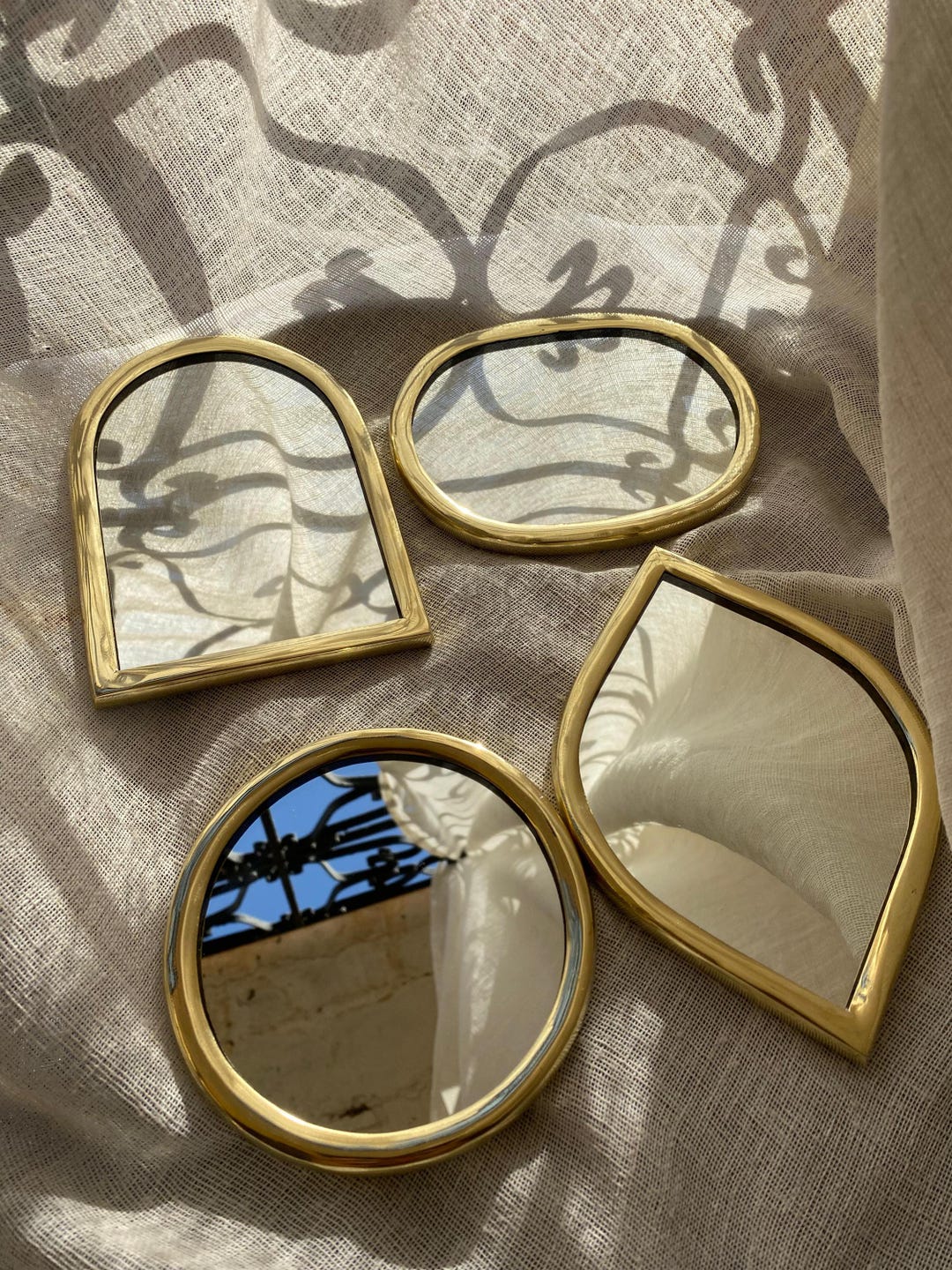 Handmade Brass Mirror | Brass Wall Hangings | Moroccan Handcrafted ...