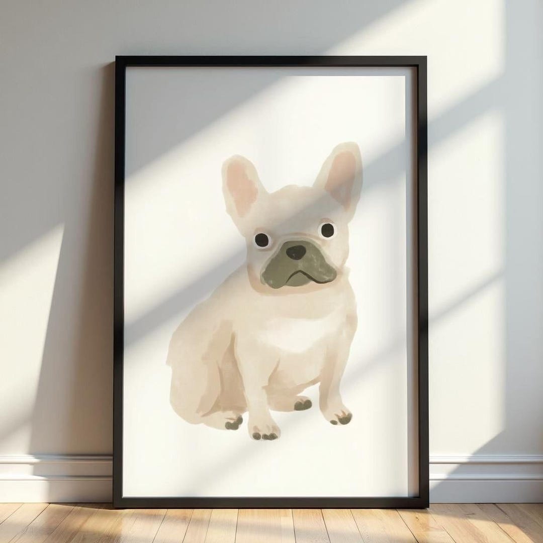 French Bulldog Print | Minimal Wall Art | Dog Poster | Pet Lover Gift ...
