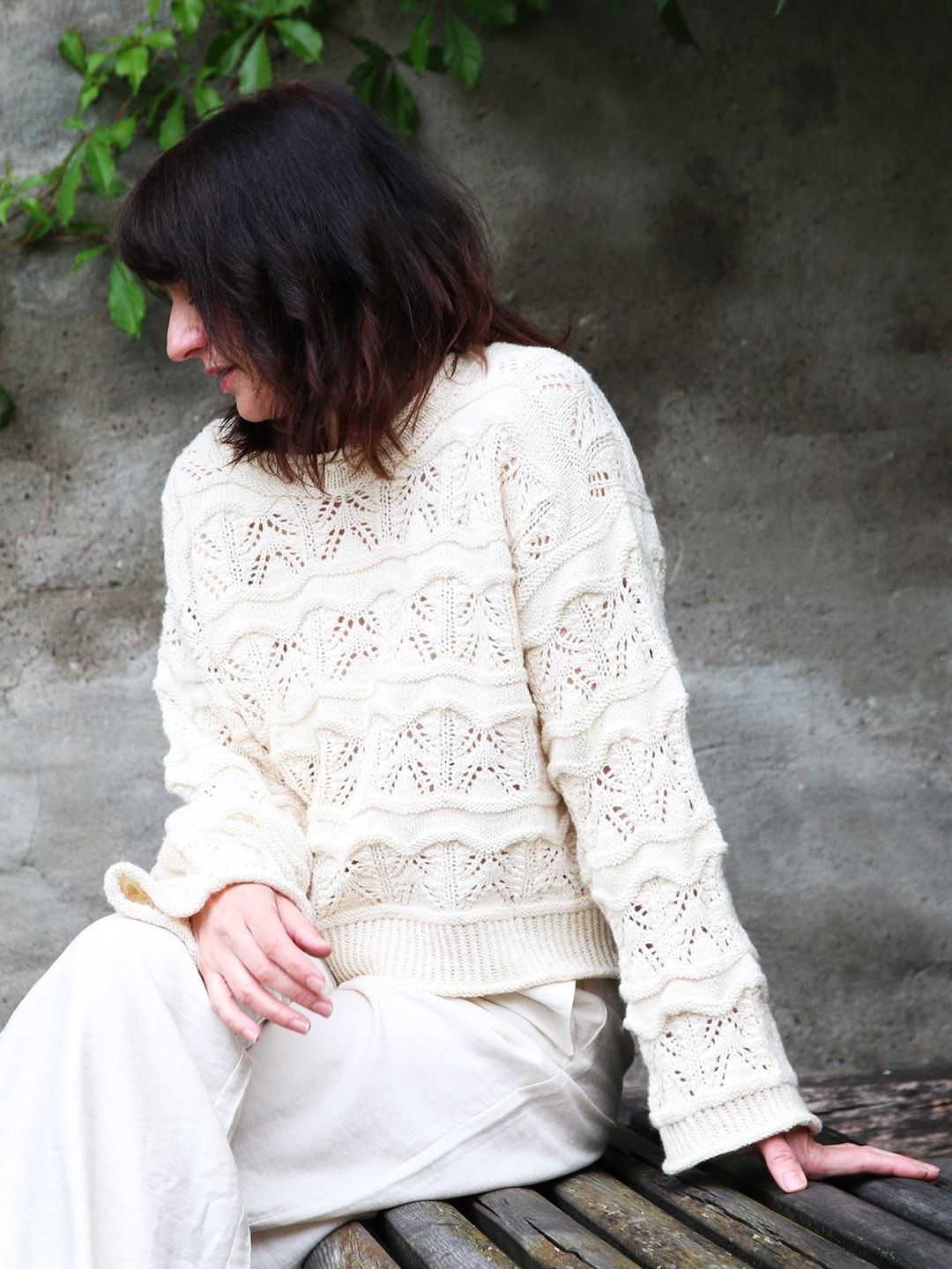 Knitting Pattern PDF | English | Top-down European Shoulder Lace ...