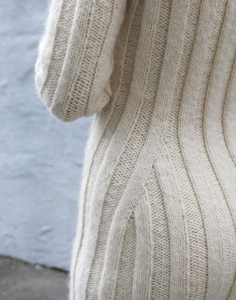 Knitting Pattern PDF | Ribbed Body-hugging Dress | Dressilicious ...