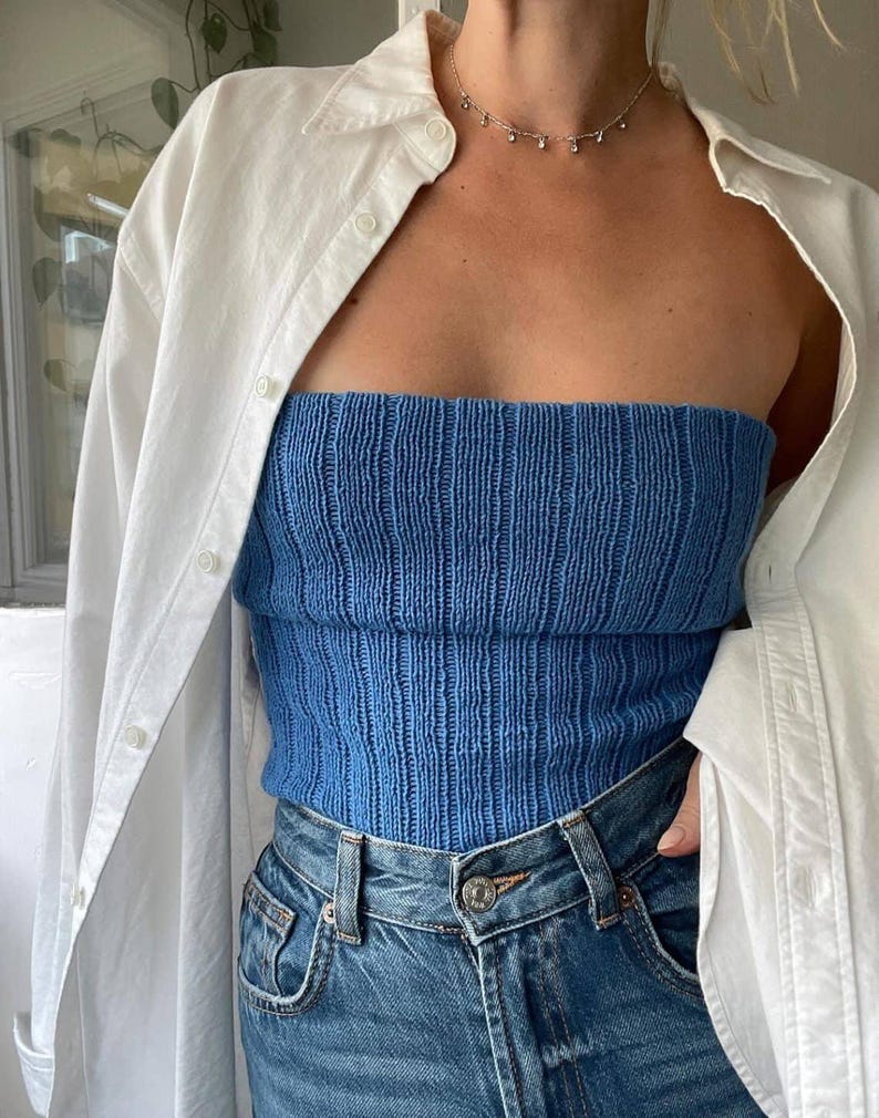 Tessa Tubetop Knitting Pattern PDF | Bottom-up Elastic Summer Top ...