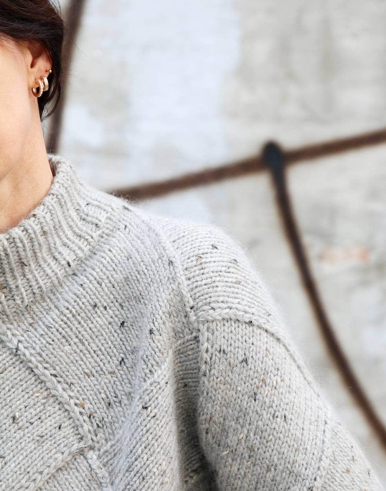 Knitting Pattern PDF | English | Entrelac Basketweave Sweater - Etsy