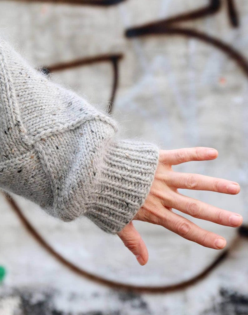 Knitting Pattern PDF | English | Entrelac Basketweave Sweater - Etsy