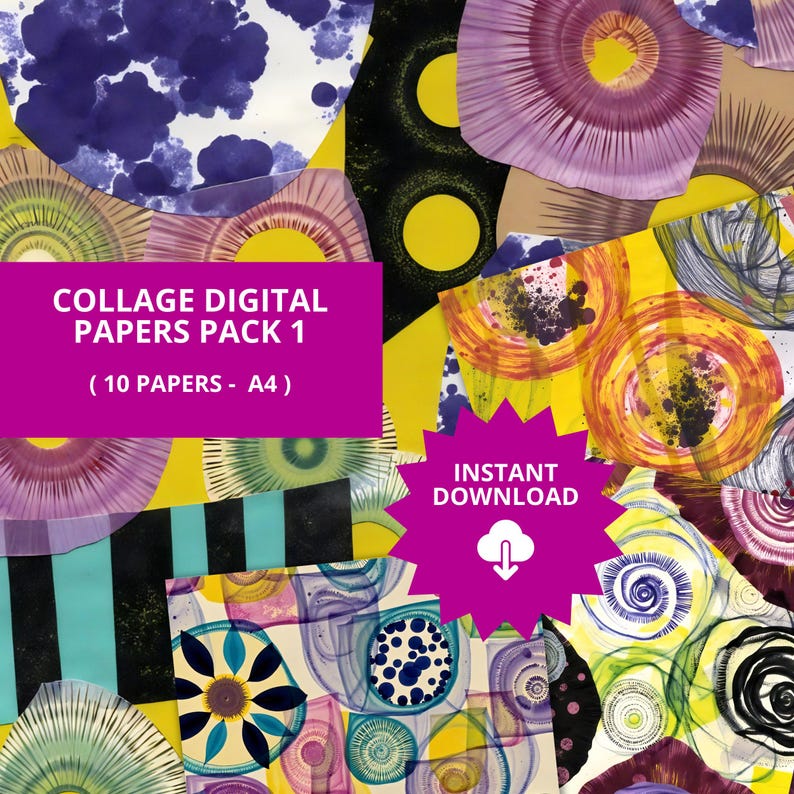 Collage Digital Papers 1 - Etsy
