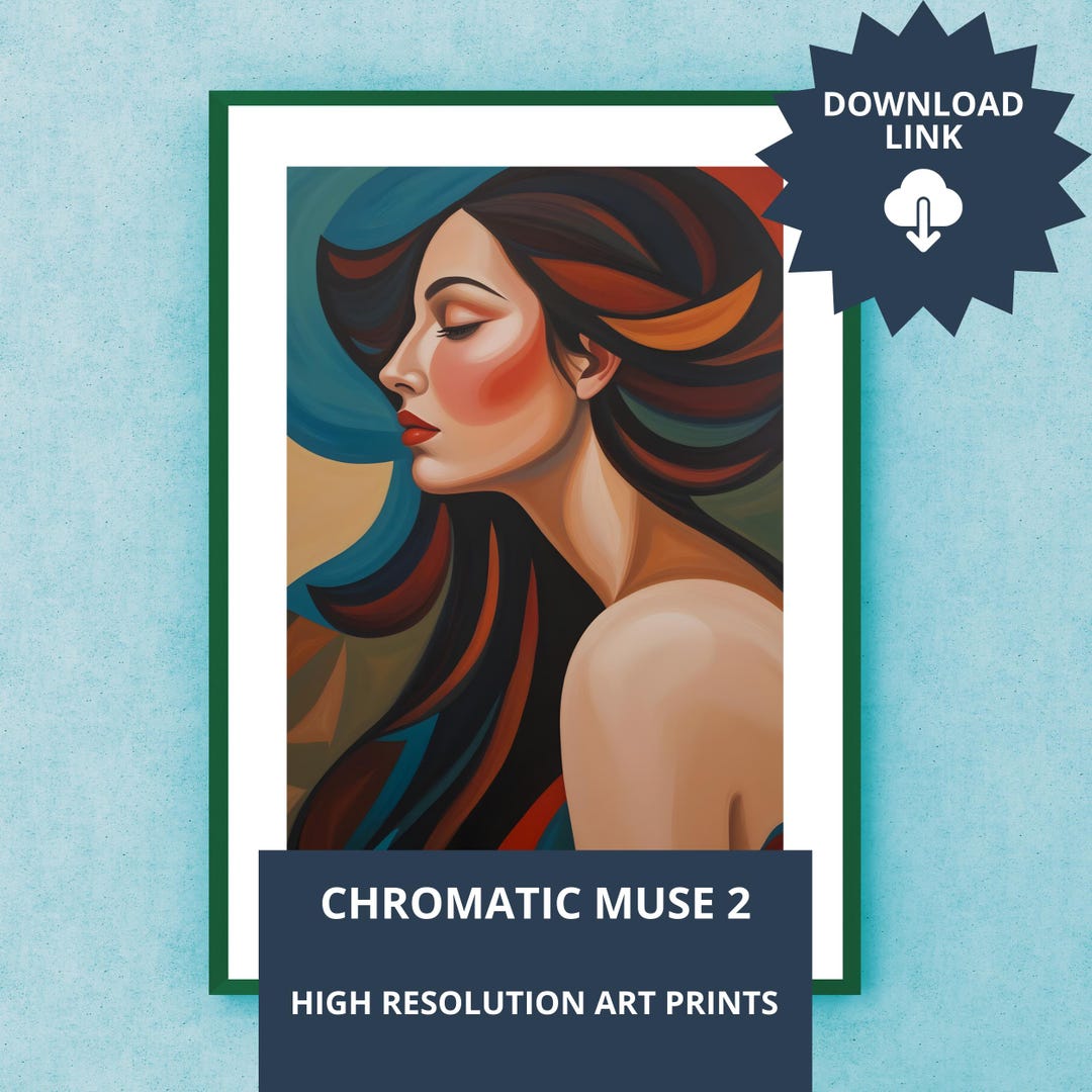 Chromatic Muse 2 I Surreal Portrait Digital Art Prints, High Resolution ...
