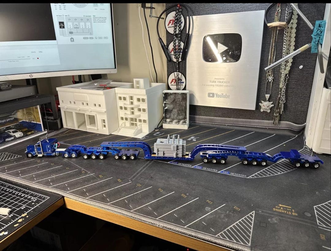 1/64 for DCP Trucks 15 Axle Custom Made Heavy Haul Trailer and ...