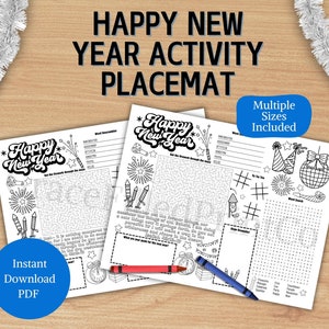 Christian New Year Activity Placemat, Bible-based New Years Eve Crafts ...