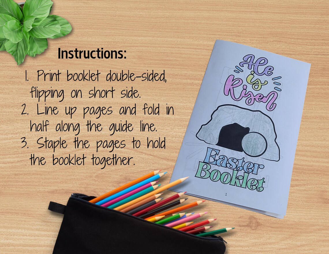 Christian Easter Booklet Easter Story Printable Coloring Sheets Holy ...