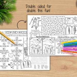 The Ten Commandments Activity Sheets for Kids Christian Activities ...