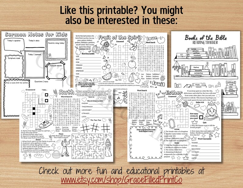 Hand Drawn Books of the Bible Reading Tracker Printable Christian ...