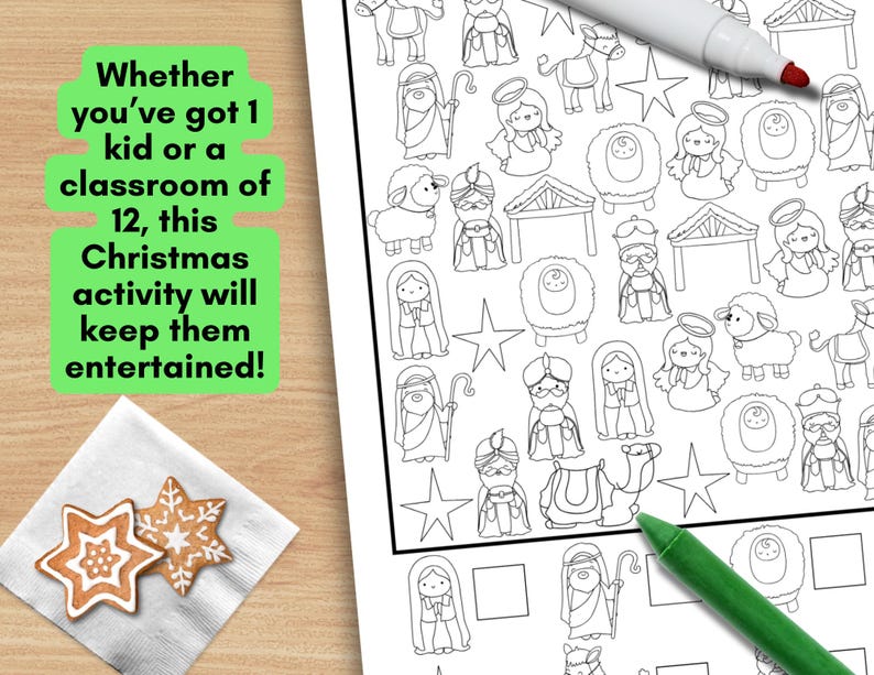 Nativity I Spy: Christian Christmas Activity Page, Sunday School Craft ...