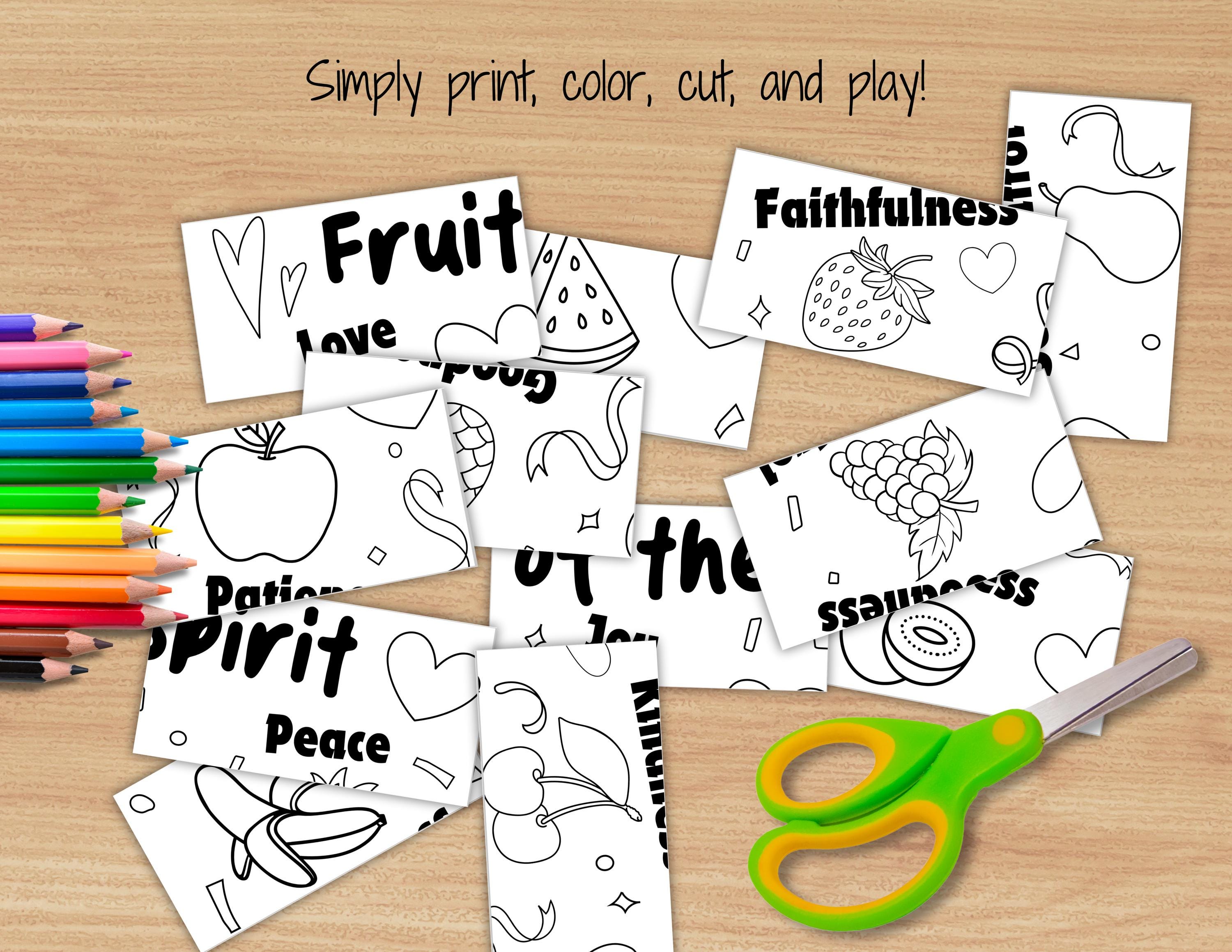 Fruit of the Spirit Printable Jigsaw Puzzle: Christian Craft for Sunday ...