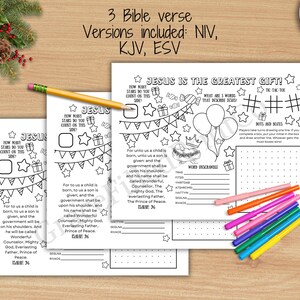 Christian Christmas Activity Sheet Happy Birthday Jesus Activity Pages ...