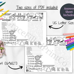 Christian Wedding Activity Placemat for Kids: Printable Reception Game ...