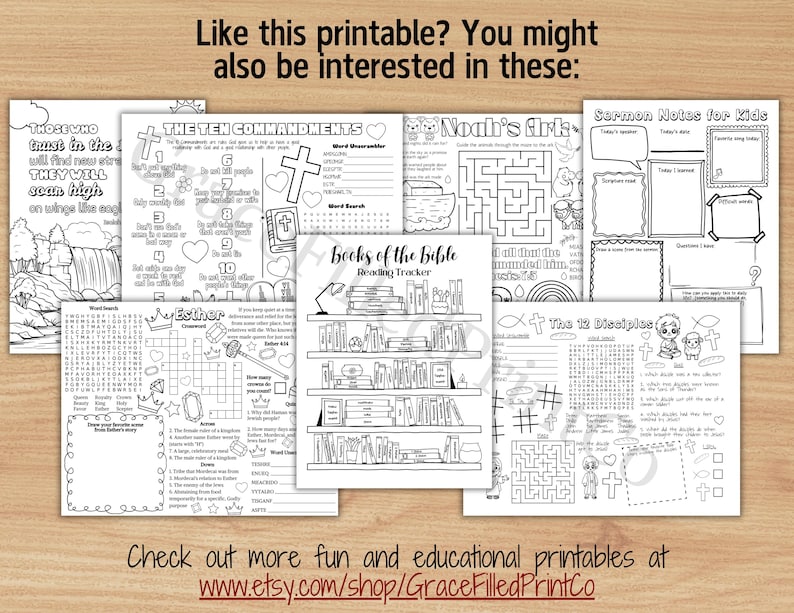 Prayer Educational Activity Placemat for Kids and Teens Biblical ...