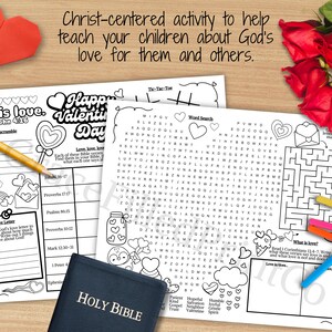 Christian Valentine's Day Activity Placemat Printable Sunday School ...
