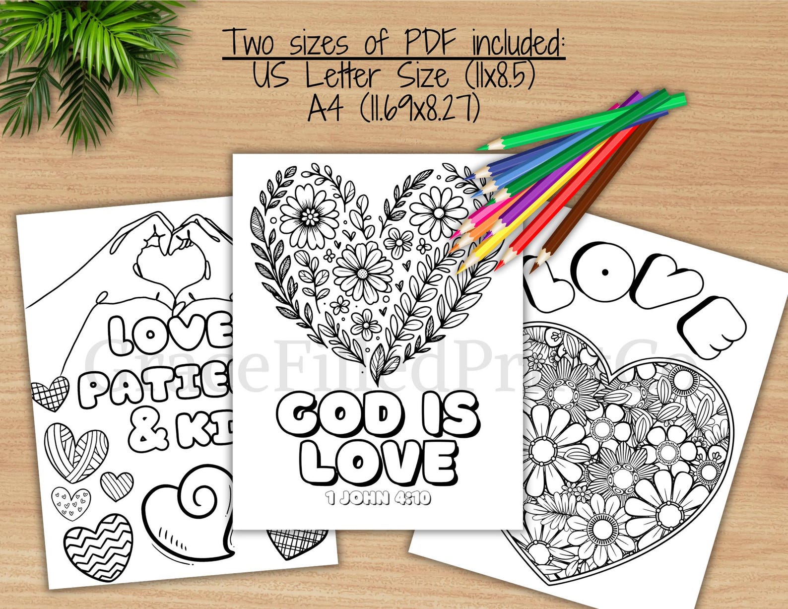 Bible Verse Coloring Sheet Set Christian Coloring Pages for Teens ...