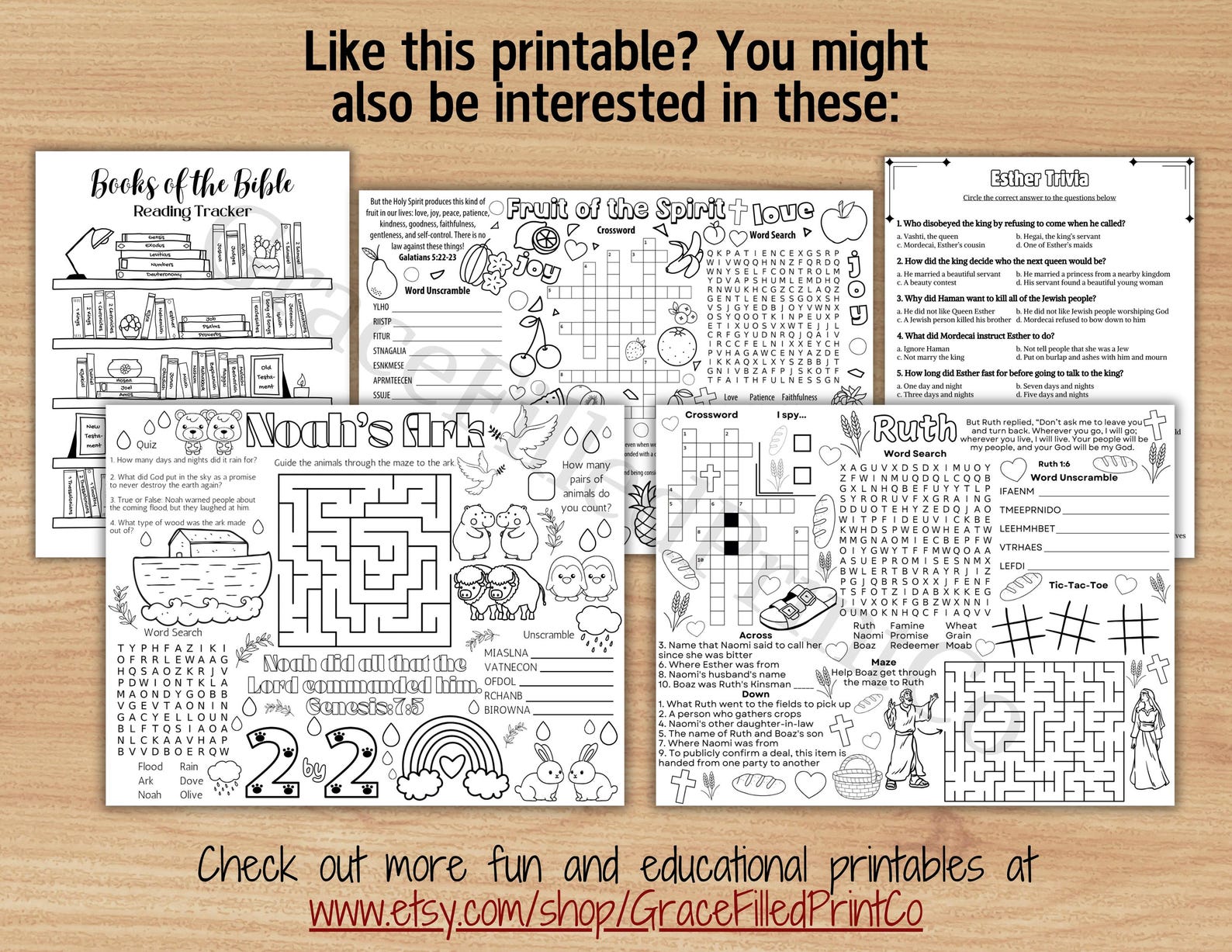 God's Promises Noah's Ark Printable Puzzle: Kids Christian Coloring ...