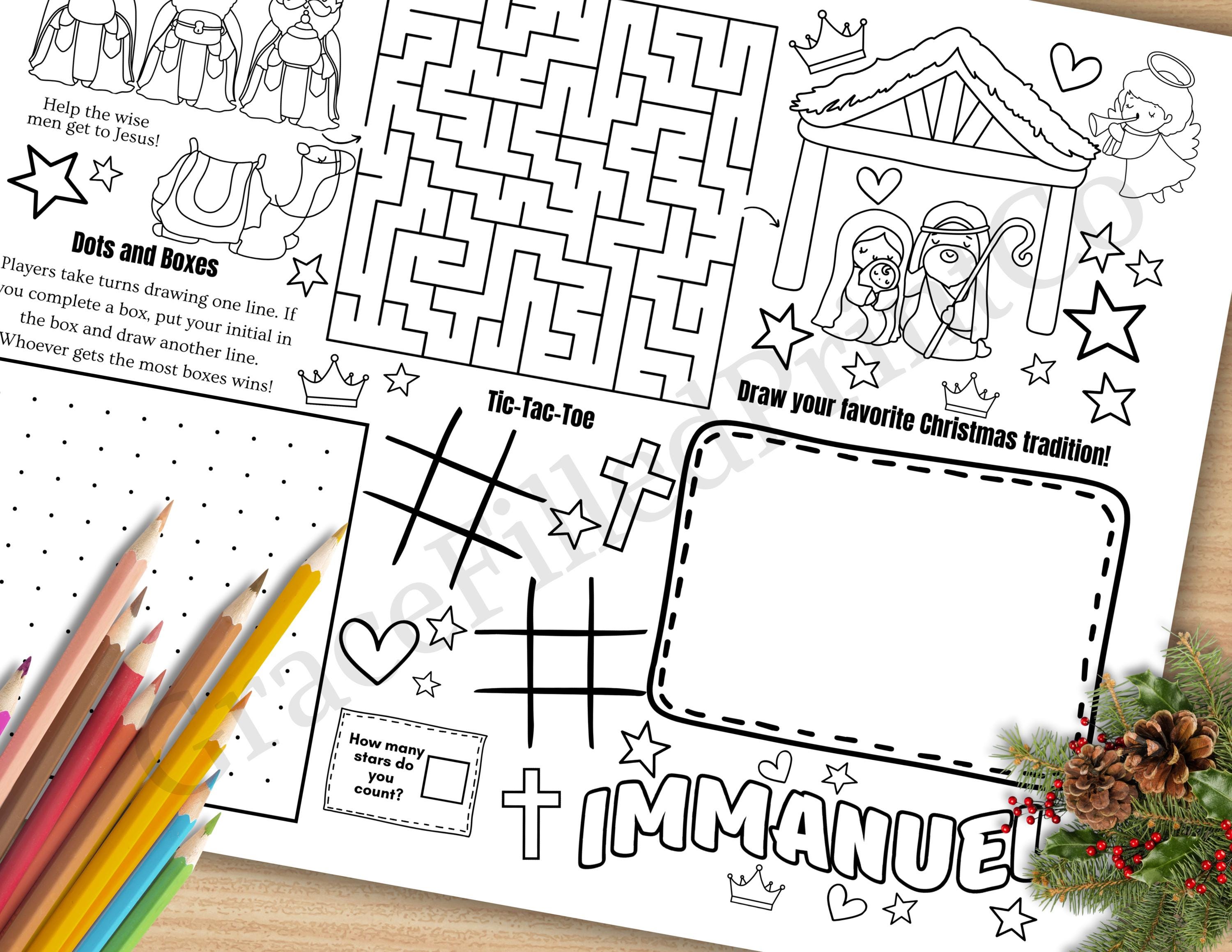 Christian Christmas Activity Placemat: Biblical Nativity Craft for ...