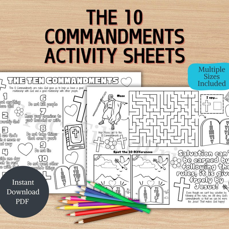 Ten Commandments - Etsy