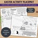 Christian Easter Activity Placemat for Elementary Students Bible Lesson ...