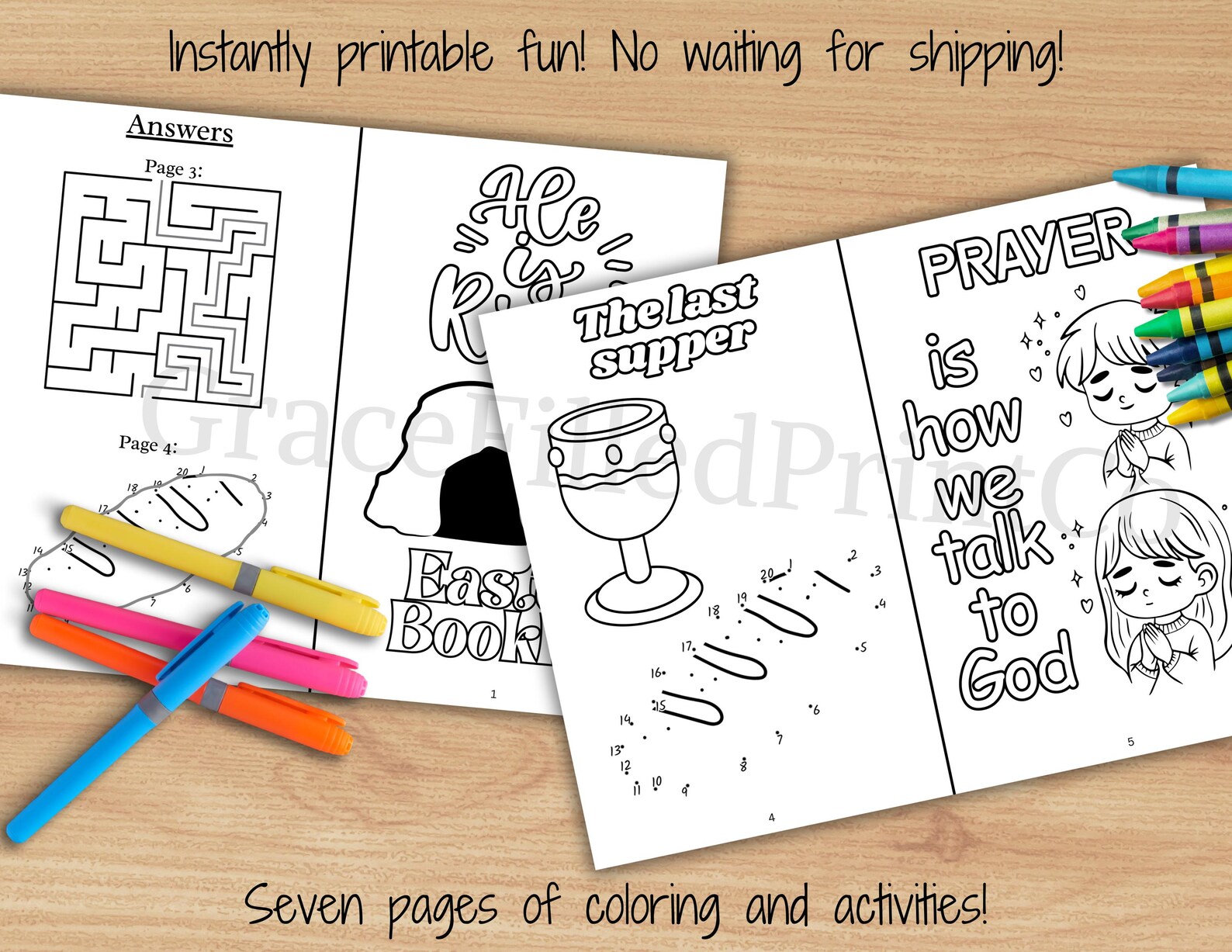 Christian Easter Booklet Easter Story Printable Coloring Sheets Holy ...