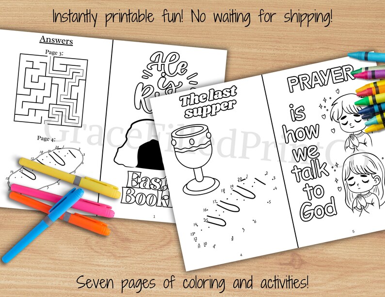 Christian Easter Booklet Easter Story Printable Coloring Sheets Holy ...