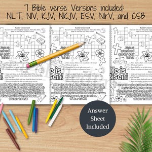 Christian Easter Activity Placemat for Elementary Students Bible Lesson ...