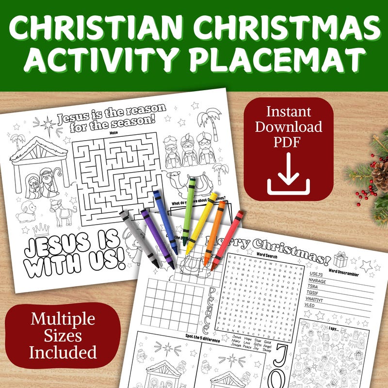 Luke 2 Kids Activity Page - Etsy