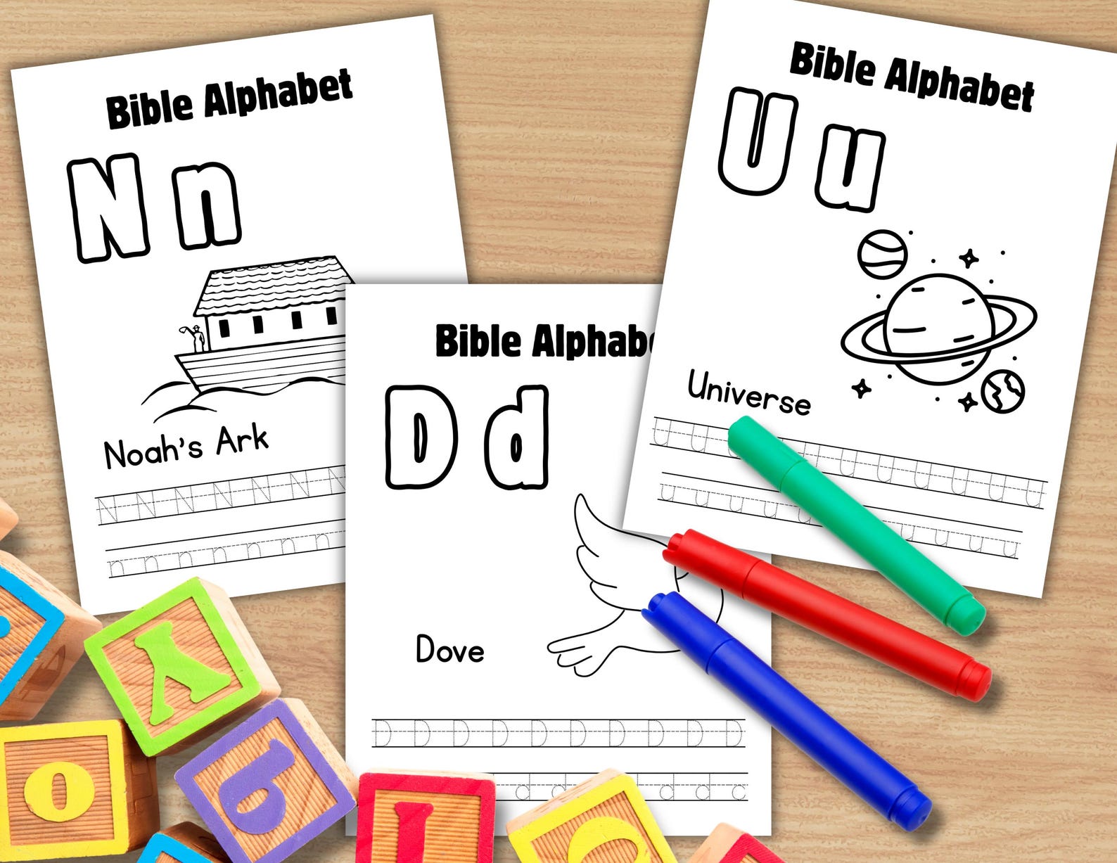 Christian Alphabet Coloring Sheet, Preschool Letter Tracing, Biblical ...