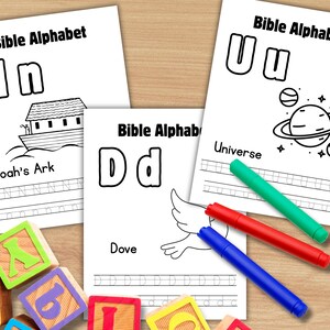 Christian Alphabet Coloring Sheet, Preschool Letter Tracing, Biblical ...