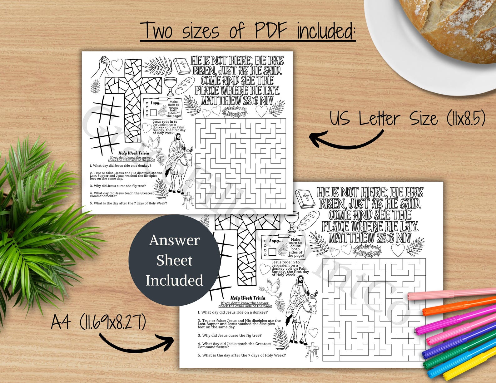 Holy Week Activities for Children Fun Holy Week Sunday School Lesson ...