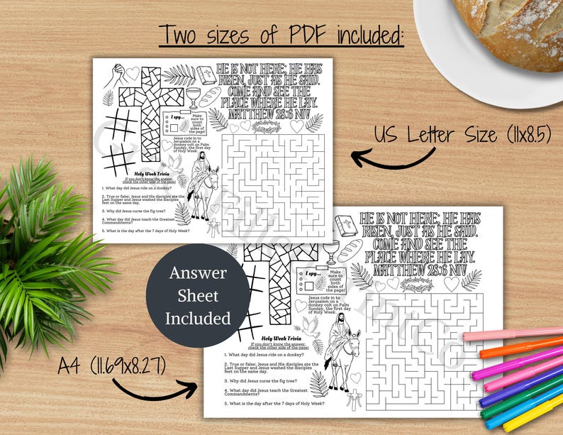 Holy Week Activities for Children Fun Holy Week Sunday School Lesson ...