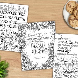 Bible Verse Coloring Sheet Set Christian Coloring Pages for Teens ...