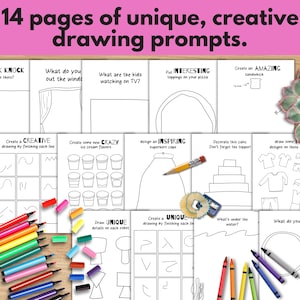 Kids Drawing Prompts: Creative Art & Writing Activity (PDF Printable ...