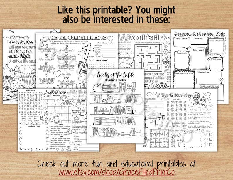 Names of God Activity Sheet Set for Children and Teens Fun Sunday ...