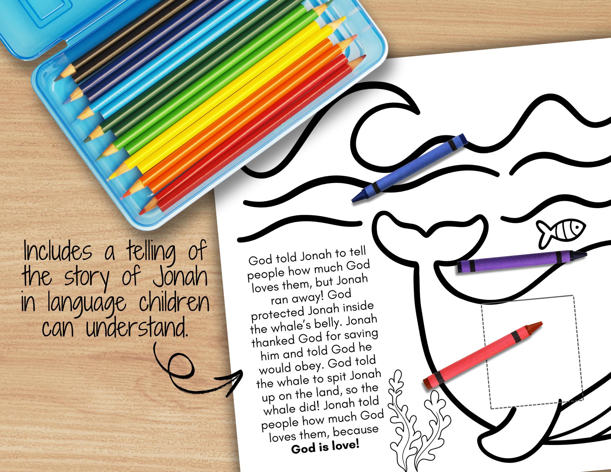 Jonah and the Whale Lift Flap Printable Craft for Sunday School ...