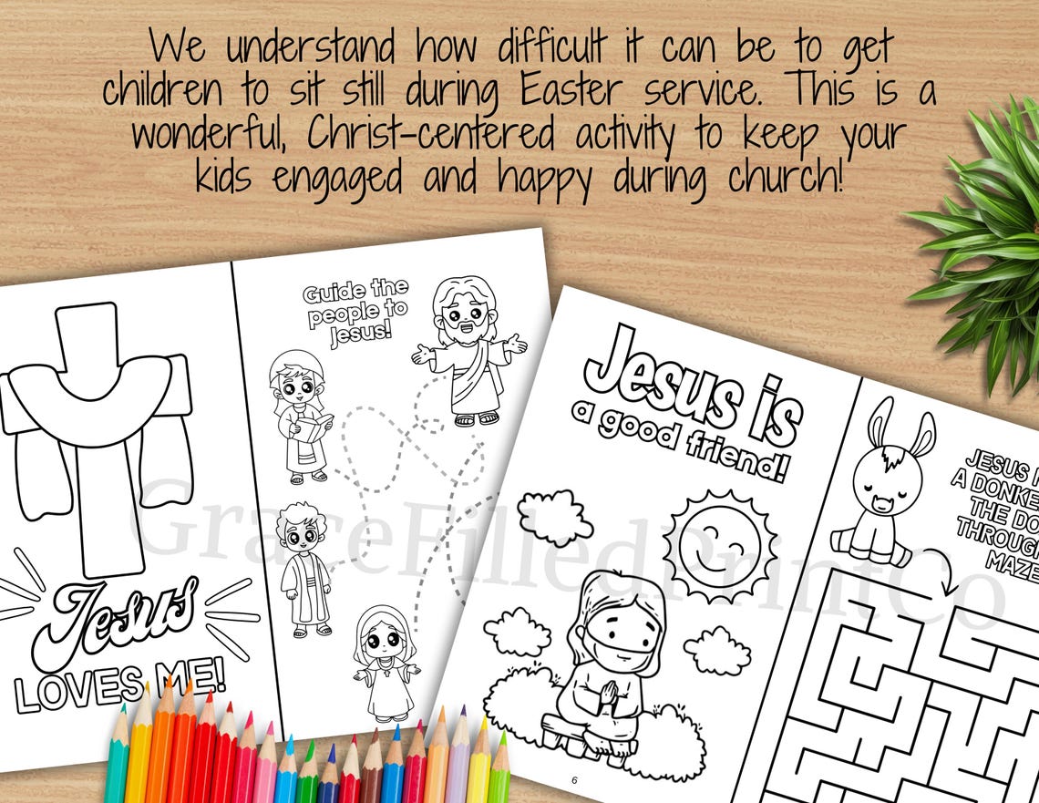 Christian Easter Booklet Easter Story Printable Coloring Sheets Holy ...