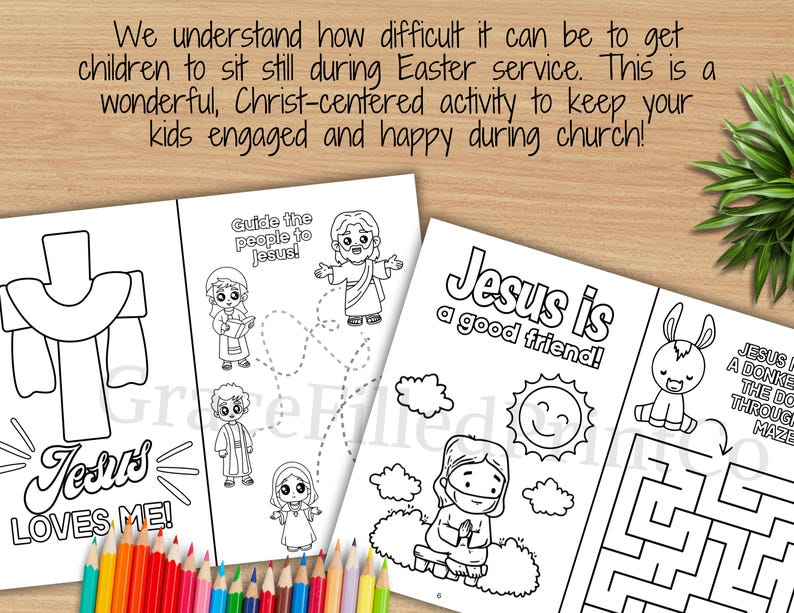 Christian Easter Booklet Easter Story Printable Coloring Sheets Holy ...