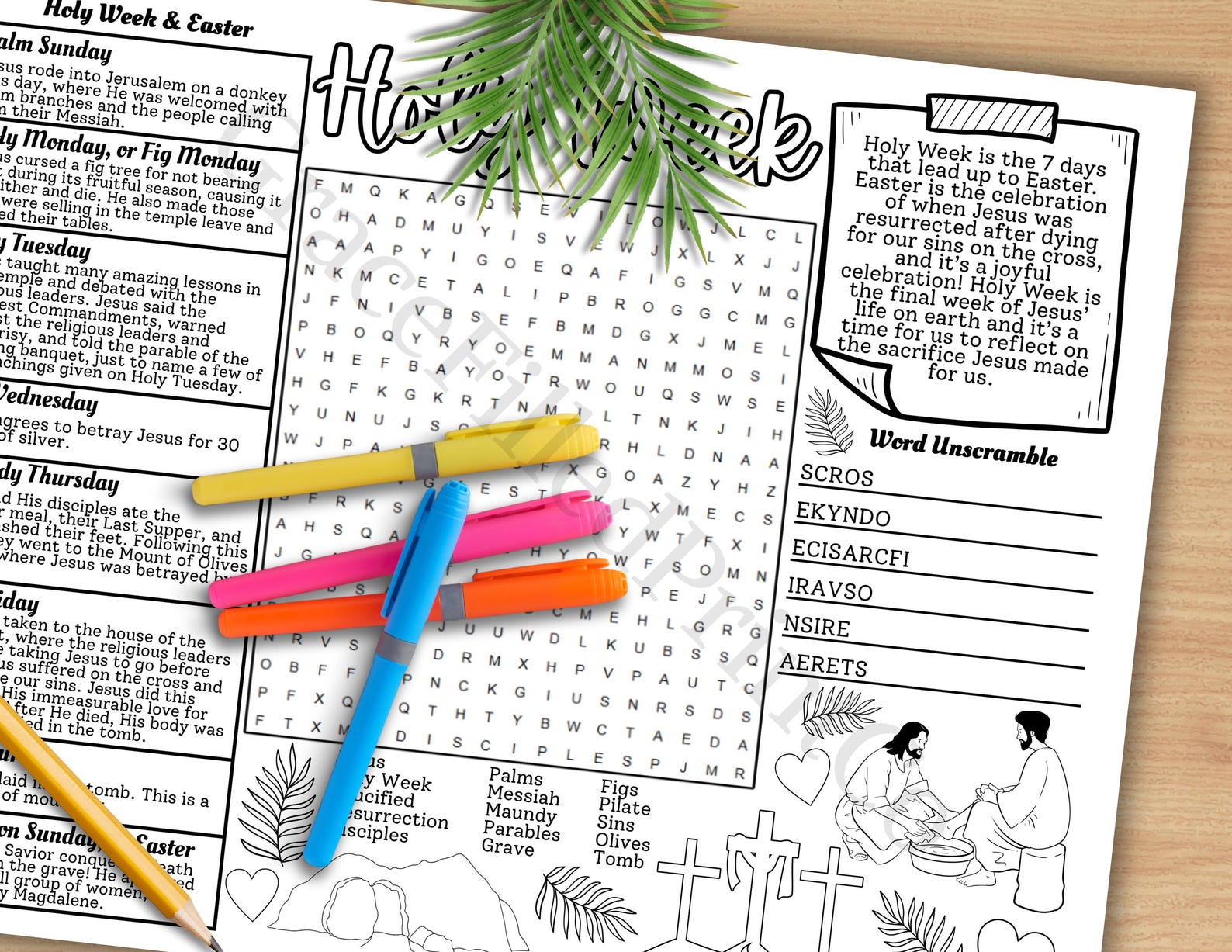 Holy Week Activities for Children Fun Holy Week Sunday School Lesson ...