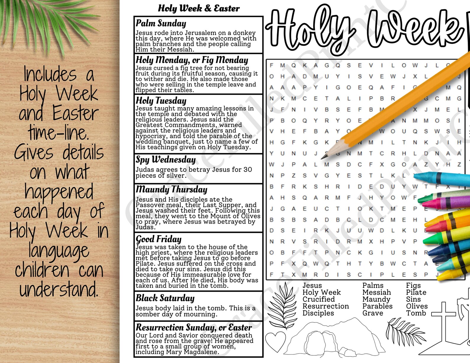 Holy Week Activities for Children Fun Holy Week Sunday School Lesson ...