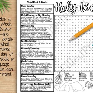 Holy Week Activities for Children Fun Holy Week Sunday School Lesson ...