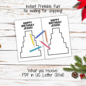 Happy Birthday Jesus Cake Decorating Coloring Page for Kids Christian ...