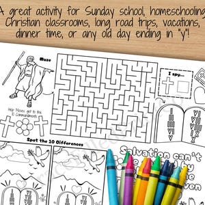 The Ten Commandments Activity Sheets for Kids Christian Activities ...