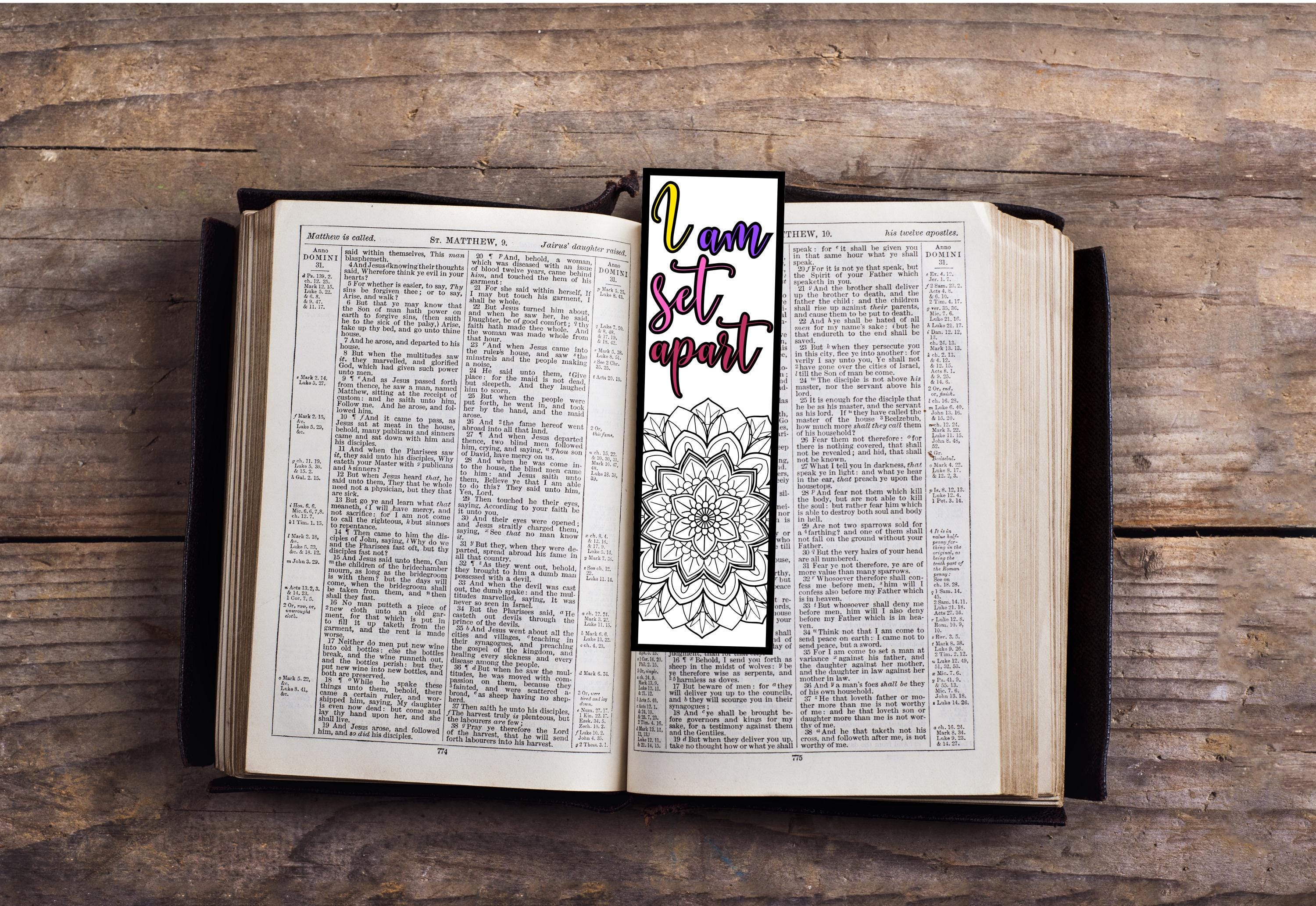 Biblical Affirmation Coloring Bookmarks for Teens Adult Bible Printable ...