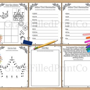 Queen Esther Activity Pages: Christian Kids Printable, Biblical ...