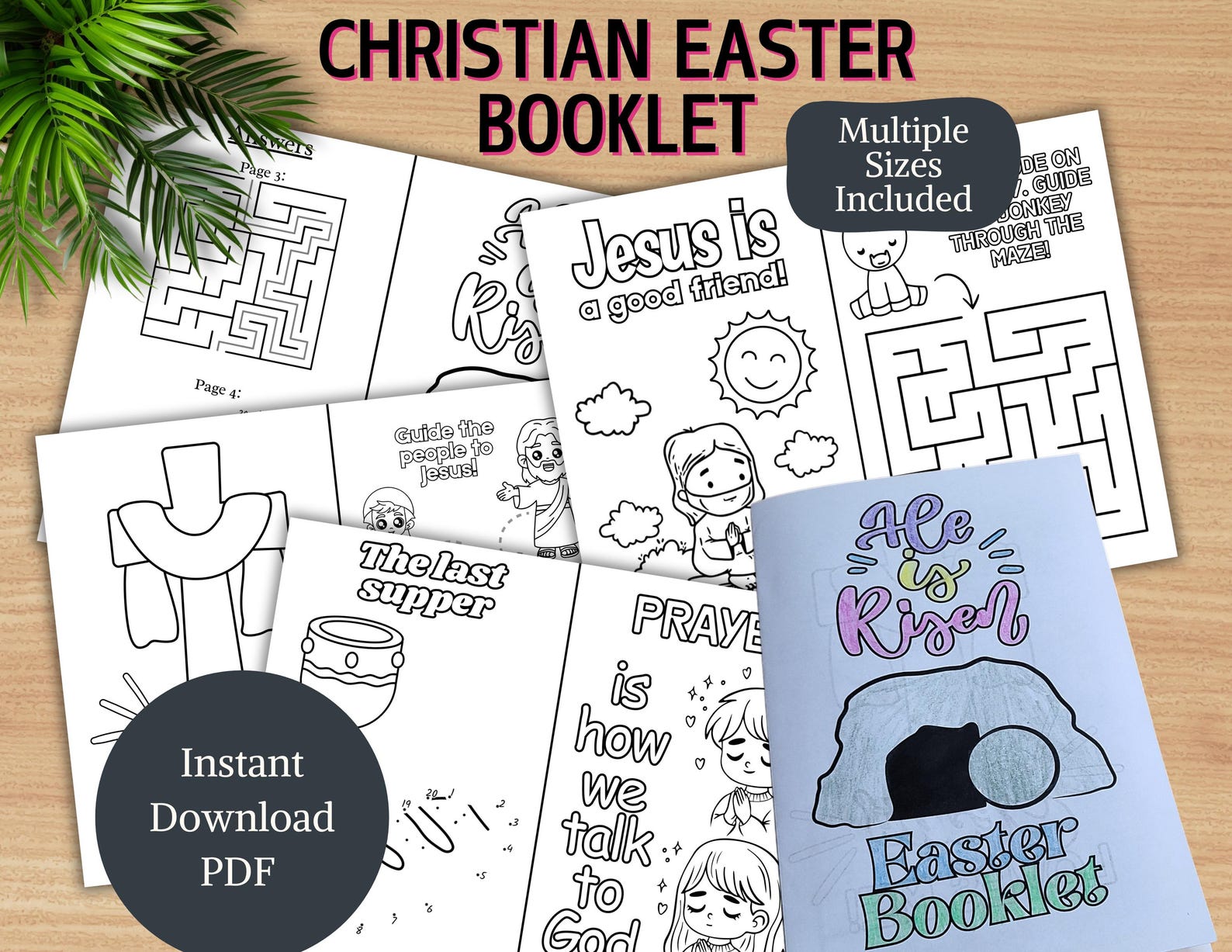 Christian Easter Booklet Easter Story Printable Coloring Sheets Holy ...