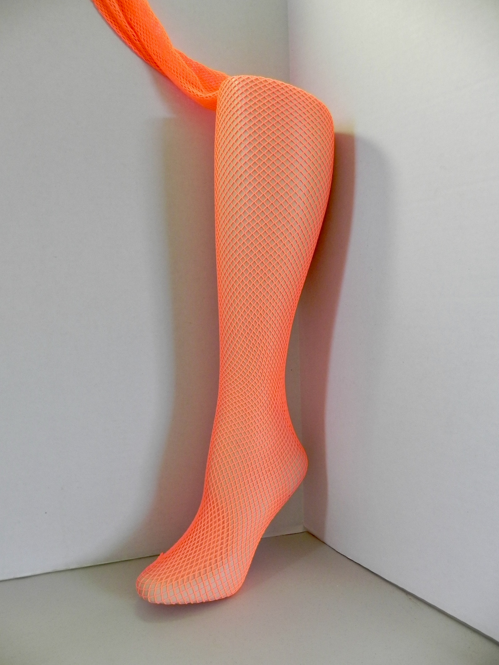 Vintage 60s Fishnet Tights Neon Mod Fashion Bright Orange | Etsy