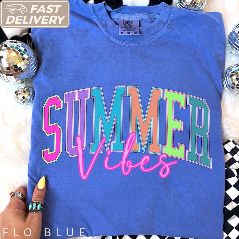 Summer Vibes Women Tee, Comfort Colors, Beach Life Gift for Her, Summer ...